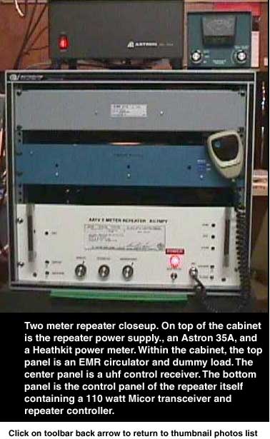 2 meter repeater close up view