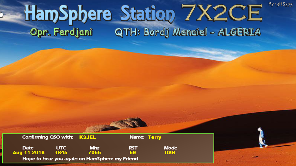 Hamsphere QSL Cards