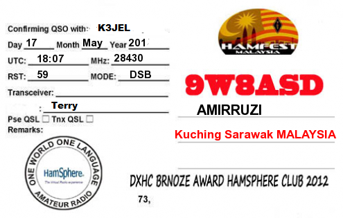 Hamsphere QSL Cards