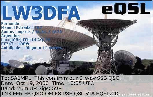 Confirming QSO with