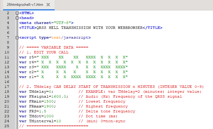 CREATE A QRSS HELL SIGNAL WITH YOUR WEB BROWSER