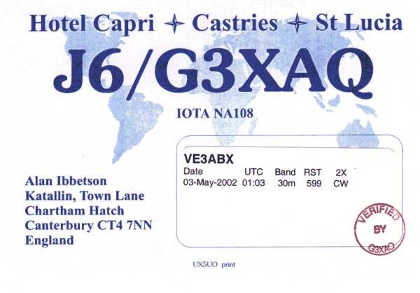 VE3ABX QSL cards collection
