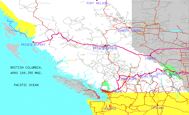 Southern British Columbia Map